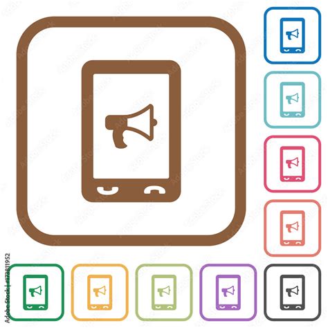 Mobile Reading Aloud Simple Icons Stock Vector Adobe Stock