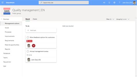 Sharepoint Quality Management System Template