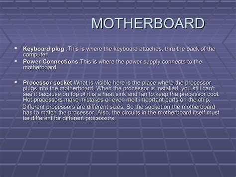 Computer Hardware Component Ppt PPT