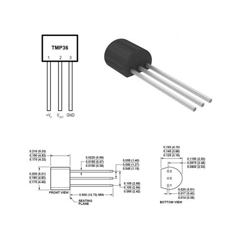 Sensor De Temperatura Tmp36 40°c 125°c 3dbots