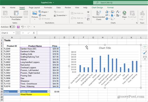 วิธีการสร้างกราฟแท่งใน Excel