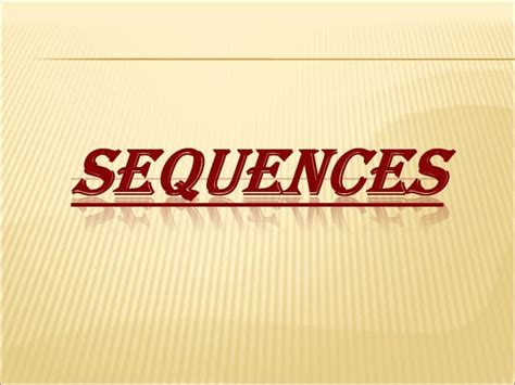 Sequences Ppt
