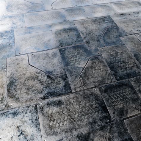 Futuristic Worn Steel Floor Texture 4871 Lotpixel