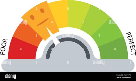 Credit Indicator Customer Level Gauge Dashboard Element Stock Vector