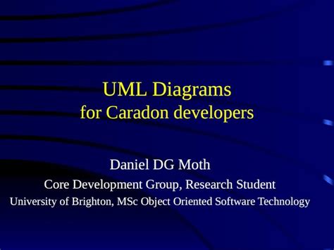 Ppt Uml Diagrams For Caradon Developers Daniel Dg Moth Core