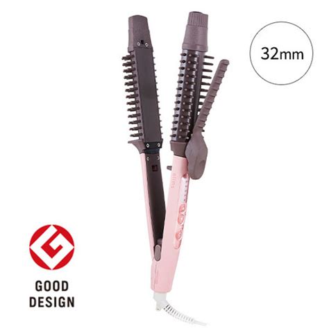 TESCOM Elims Me Negative Ion 2WAY Straightener Brush Hair Iron Pink Tescom Canada