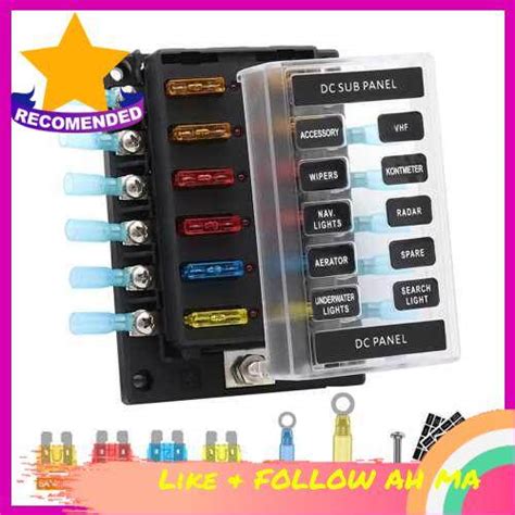 Best Seller 12 Way Fuse Box Blade Fuse Block Holder12 Circuit Screw Nut