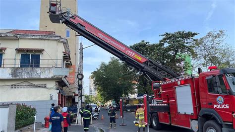 នាយកដ្ឋាន នគរបាល បង្ការ ពន្លត់ អគ្គិភ័យ និងសង្គ្រោះ ធ្វើ ការ សាក ល្បង ត្រៀម ធ្វើ សមយុទ្ធ នៅ ថ្ងៃ