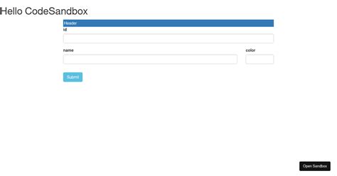 React Jsonschema Form Layout 2 Examples Codesandbox