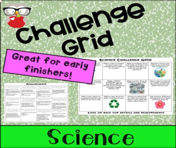 Science Challenge Grid By OHMI In The Middle TPT