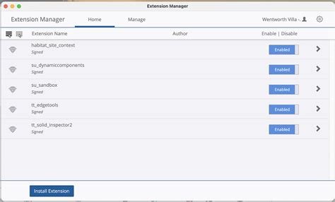 Enabled Extensions Unable To Find SketchUp SketchUp Community