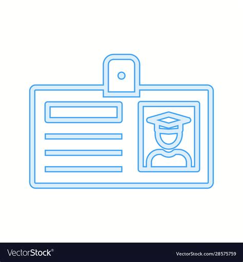 Beautiful Id Card Line Icon Royalty Free Vector Image