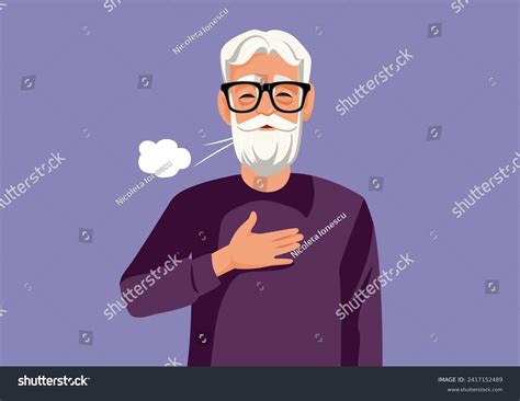 600 Man With Difficulty Breathing Stock Vectors And Vector Art