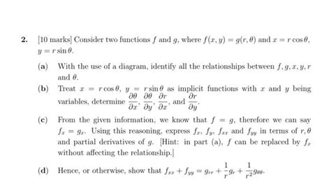 Solved 2 10 Marks Consider Two Functions F And G Where