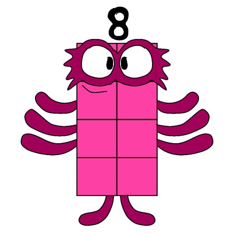 Numberblocks Eight Hbo Design 1997 2001 By Blueychristineheeler On