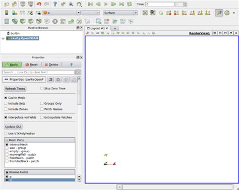 OpenFOAM V9 User Guide 6 1 ParaView ParaFoam Graphical User Interface