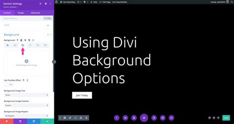 Using Divi Background Options Elegant Themes Documentation
