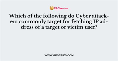 which of the following do cyber attackers commonly target for fetching ip address of a target or