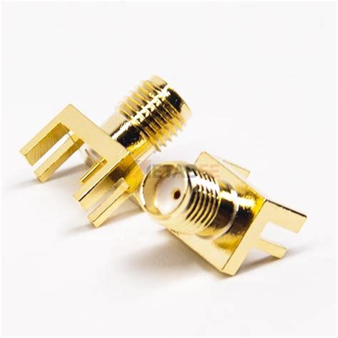 Pcb Edge Mount Sma Female Connector Straight Ohm Metabeeai