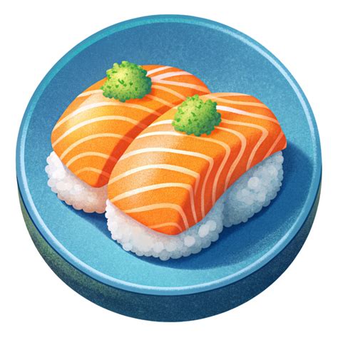 Premium Grilled Salmon Nigiri Sushi 47464022 Png