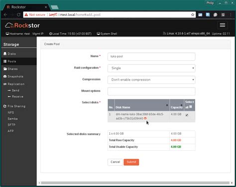 Luks Full Disk Encryption — Rockstor Documentation