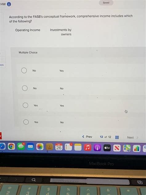 Solved Saved Hw According To The Fasbs Conceptual
