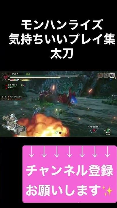 モンハンライズ 気持ちいいプレイ集 太刀 小樽居合 フィニッシュ ヌシタマミツネ Apex Mizutsune Long Sword