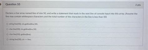 Solved Question 9 Look At The Following Code Const Int Size