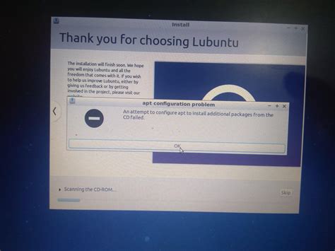 i am getting this error while installing lubuntu on my usb pendrive