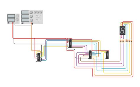 Circuit Design 7493 čítač Tinkercad