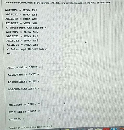 Solved Complete The C Instructions Below To Produce The