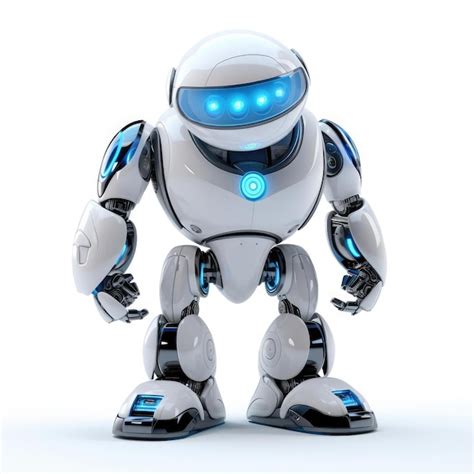 Premium Ai Image Small Robot On A White Background