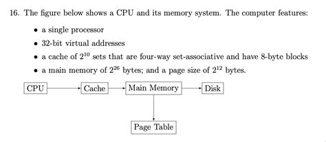 Solved The Figure Below Shows A CPU And Its Memory System Chegg Com