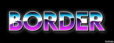 Border Arcade Text Effect Generator
