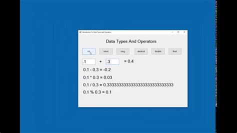 c programming part 1 data types and operators youtube