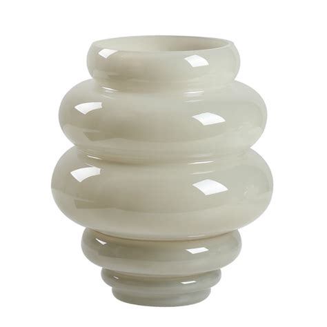 Light Grey Glass Vase Large Fb E24015a