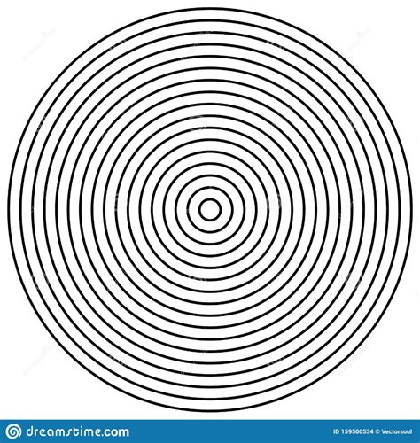 Radial Circles Design Element Converge Circle Lines Repeating Expand Circles From Center