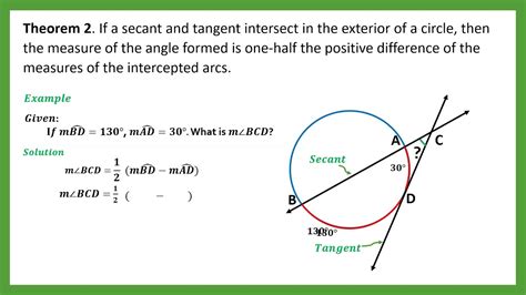 Theorems On Angles Formed By Tangents And Secants Youtube