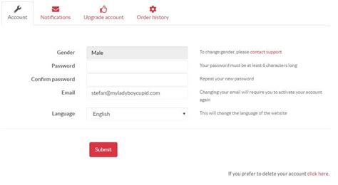 Customer Service Delete Profile