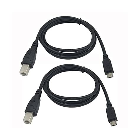 Liuliuliu Micro Usb To Printer Cable 2pcs Micro Usb 5pin Male To Usb Type B Data And Charge
