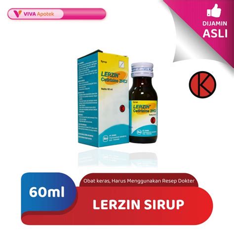 Jual Lerzin Sirup Cetirizine Rhinitis Alergi Gatal 60 Ml