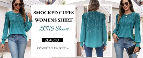 Zeagoo Long Sleeve Shirts For Women Round Neck 2025 Fall Fashion Tops
