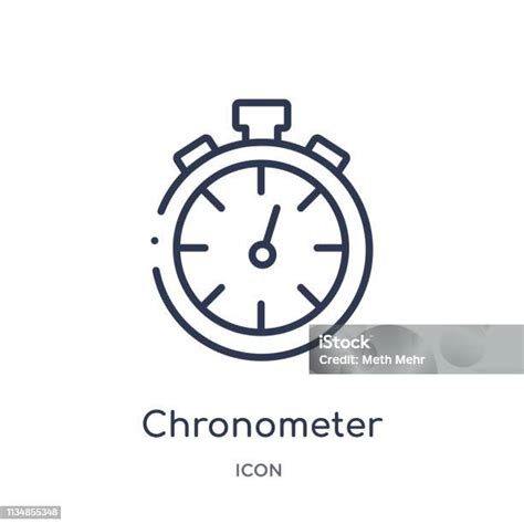 측정 아웃 라인 컬렉션의 선형 크로 노 미터 실행 아이콘 흰색 배경에 고립 된 아이콘을 실행 하는 얇은 라인 크로 노 미터 크로