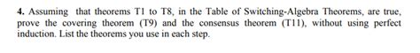 Solved 3 Perfect Induction Is An Approach To Prove Boolean