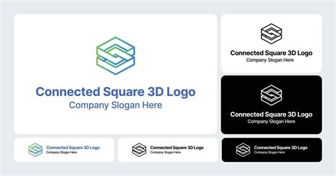 Connected Square 3d Logo Interlinked Three Dimensional Squares 59018348
