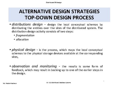 cs212 distributed database systems distributed database design part