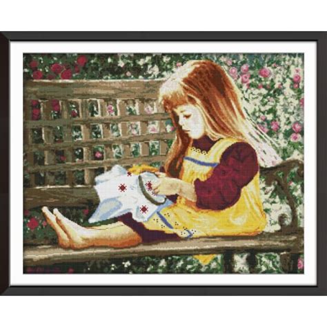 Embroidered Girl Needlework Kits Uk