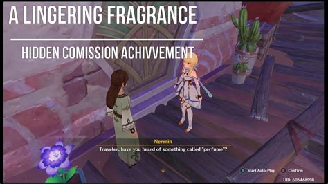 A Lingering Fragrance Hidden Commission Achievement Genshin Impact Genshin Impact Videos
