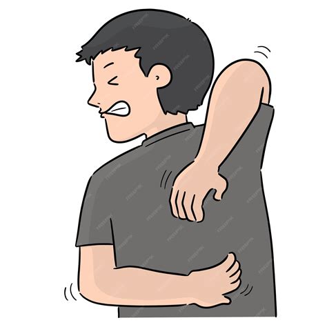 Premium Vector Vector Of Man Scratching Back