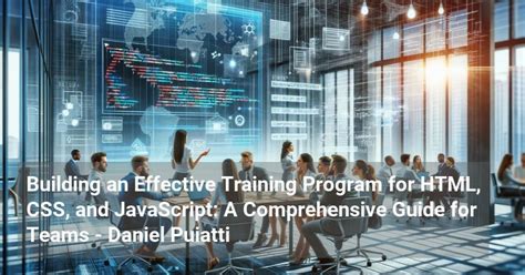 Daniel Puiatti On Linkedin Building An Effective Training Program For